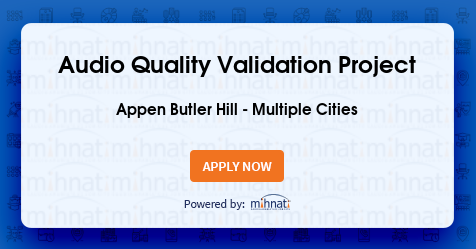 Audio Quality Validation Project Job, Riyadh, Madinah, Makkah, Jeddah ...